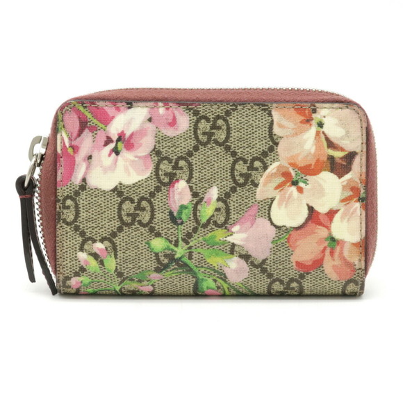 Gucci | Bags | Gucci Gg Blooms Flower Round Coin Case Purse Pvc Leather ...